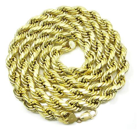 5Mm 14K Gold Rope Chain - King Ice Apps