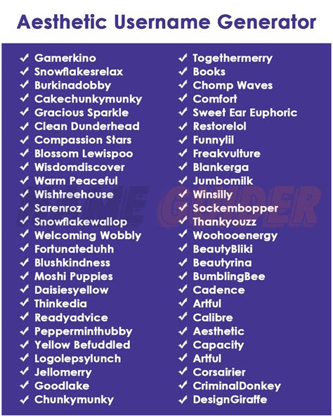 Aesthetic Username Generator - King Ice Apps