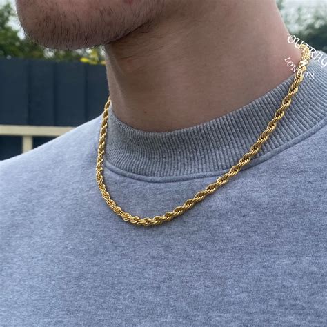 Solid Gold Rope Chains For Men - King Ice Apps