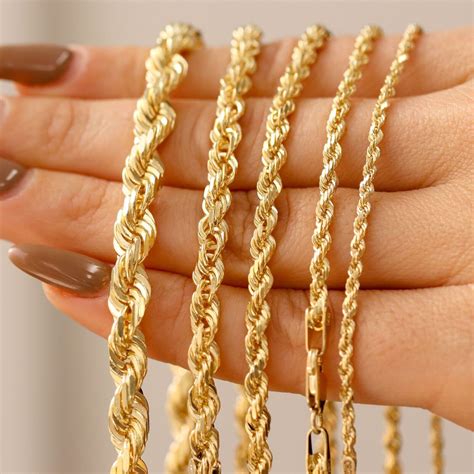 Gold Solid Rope Chain - King Ice Apps