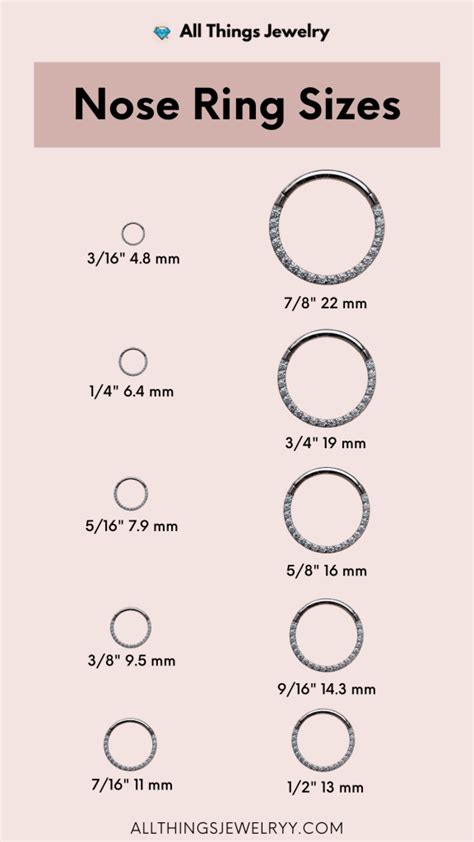 Standard Nose Ring Size Guide - King Ice Apps