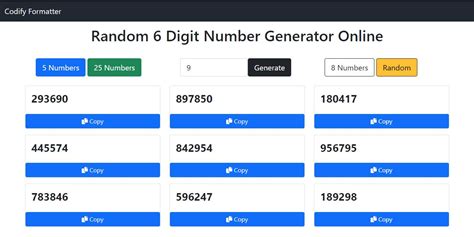 Six Digit Code Generator - King Ice Apps